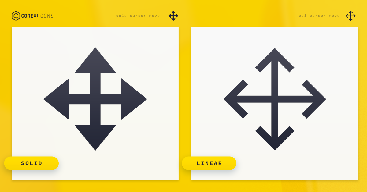 Cursor Move Icon · Linear · Coreui Icons · Svg Javascript Typescript And Webfont