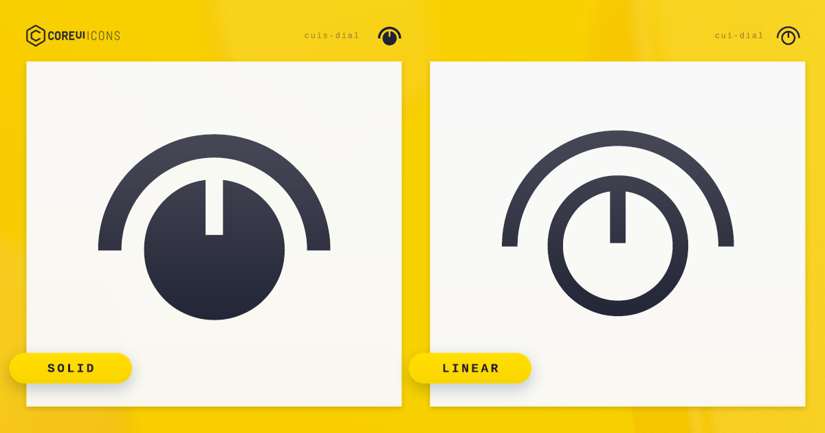 Dial Icon · Linear · Coreui Icons · Svg Javascript Typescript And Webfont