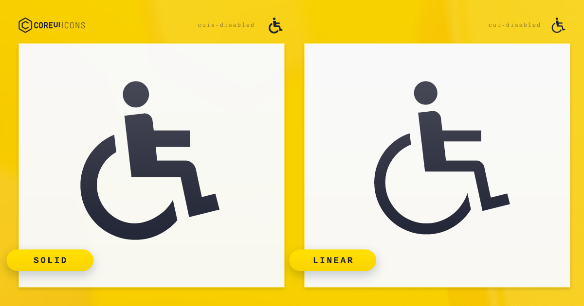 Disabled Icon · Linear · Coreui Icons · Svg Javascript Typescript And Webfont