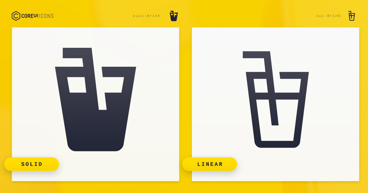 Drink Icon · Solid · Coreui Icons · Svg Javascript Typescript And Webfont