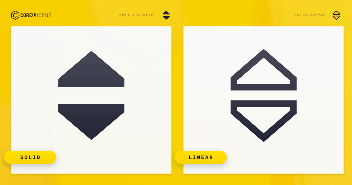 Elevator Icon · Solid · Coreui Icons · Svg Javascript Typescript And Webfont