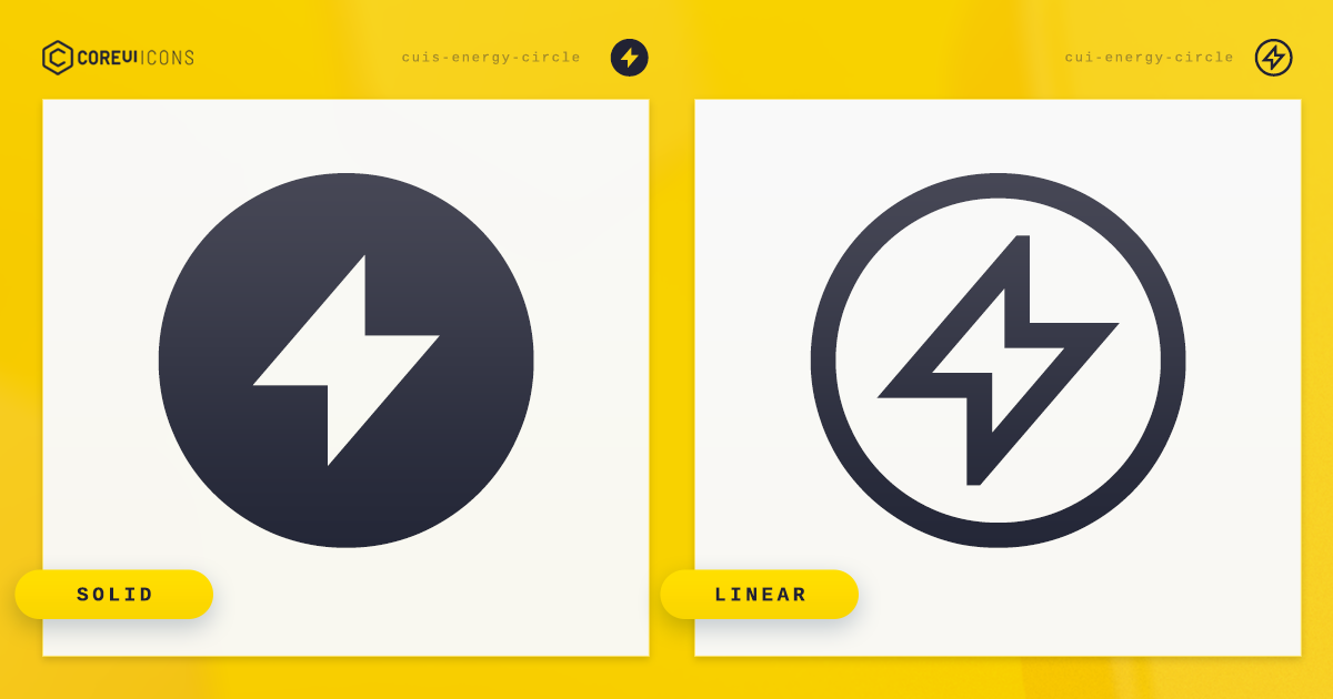 Energy Circle Icon · Solid · Coreui Icons · Svg Javascript Typescript And Webfont