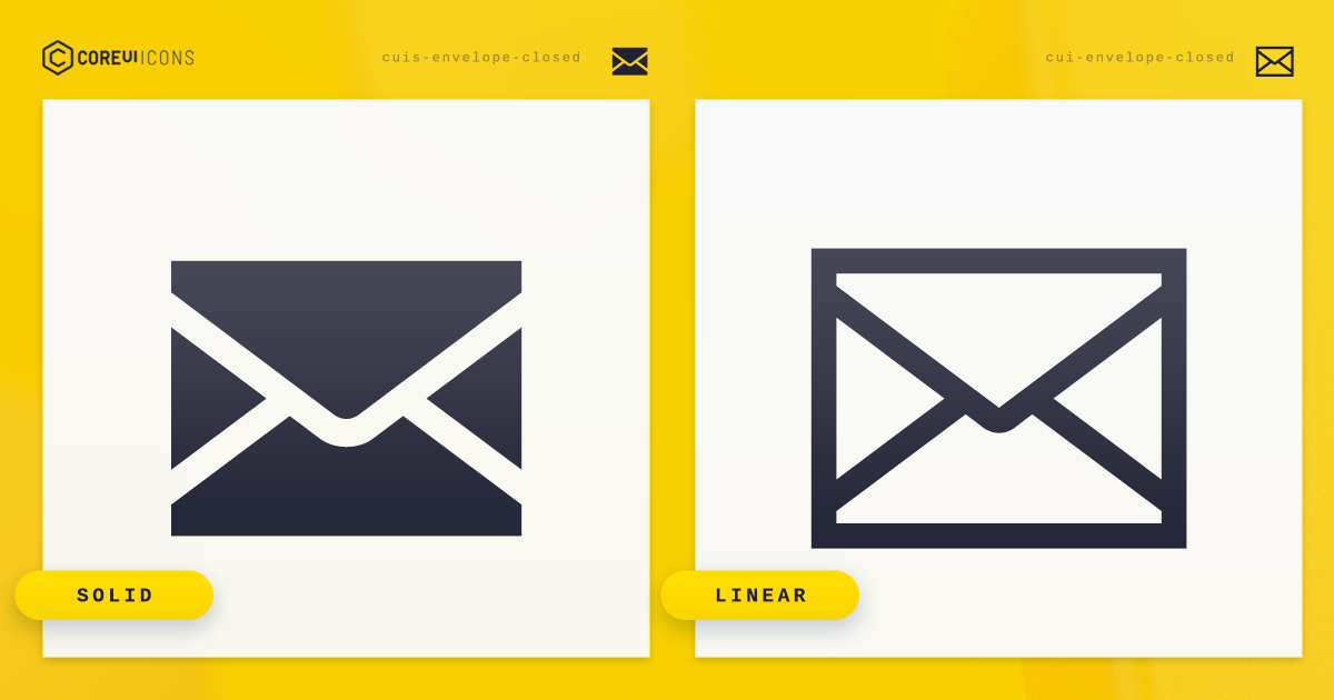 Envelope Closed Icon · Linear · Coreui Icons · Svg Javascript Typescript And Webfont 4911