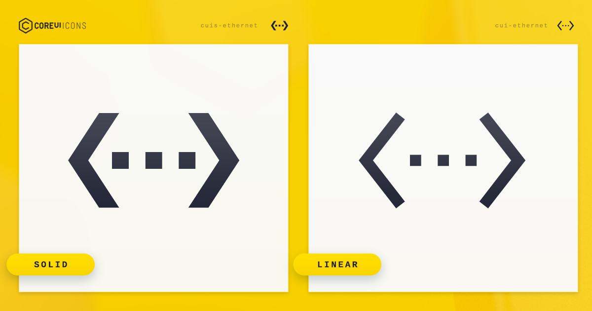Ethernet Icon · Solid · Coreui Icons · Svg Javascript Typescript And Webfont