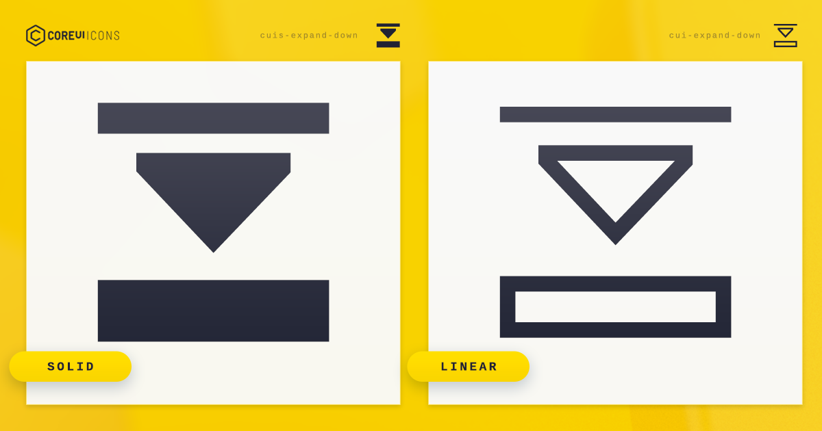 Expand Down Icon · Linear · Coreui Icons · Svg Javascript Typescript And Webfont