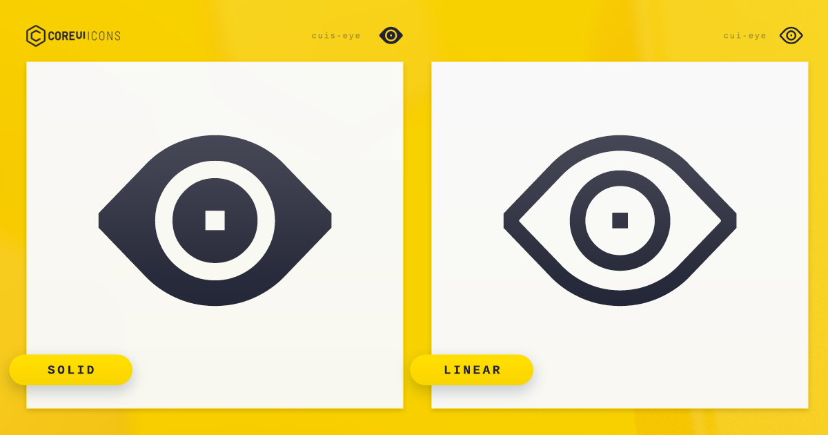 Eye Icon · Solid · Coreui Icons · Svg Javascript Typescript And Webfont