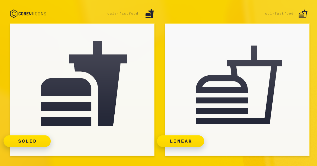 Fastfood Icon · Solid · Coreui Icons · Svg Javascript Typescript And Webfont