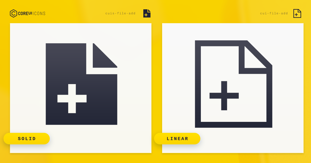 File Add Icon · Duotone · Coreui Icons · Svg Javascript Typescript And Webfont