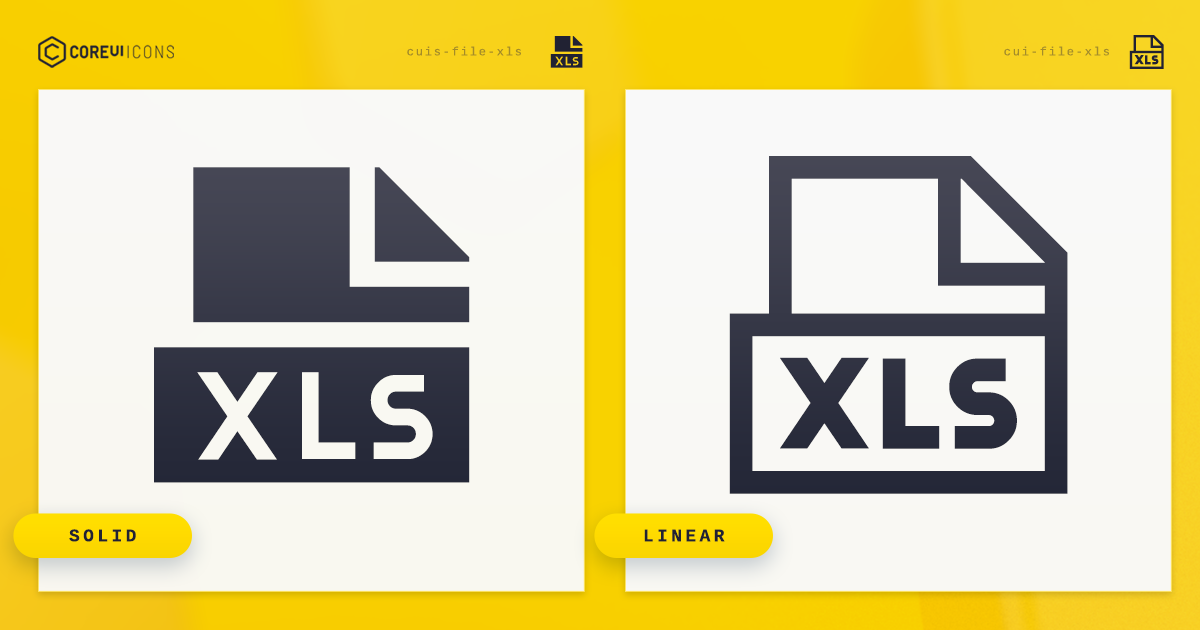 File Xls Icon · Linear · Coreui Icons · Svg Javascript Typescript And Webfont