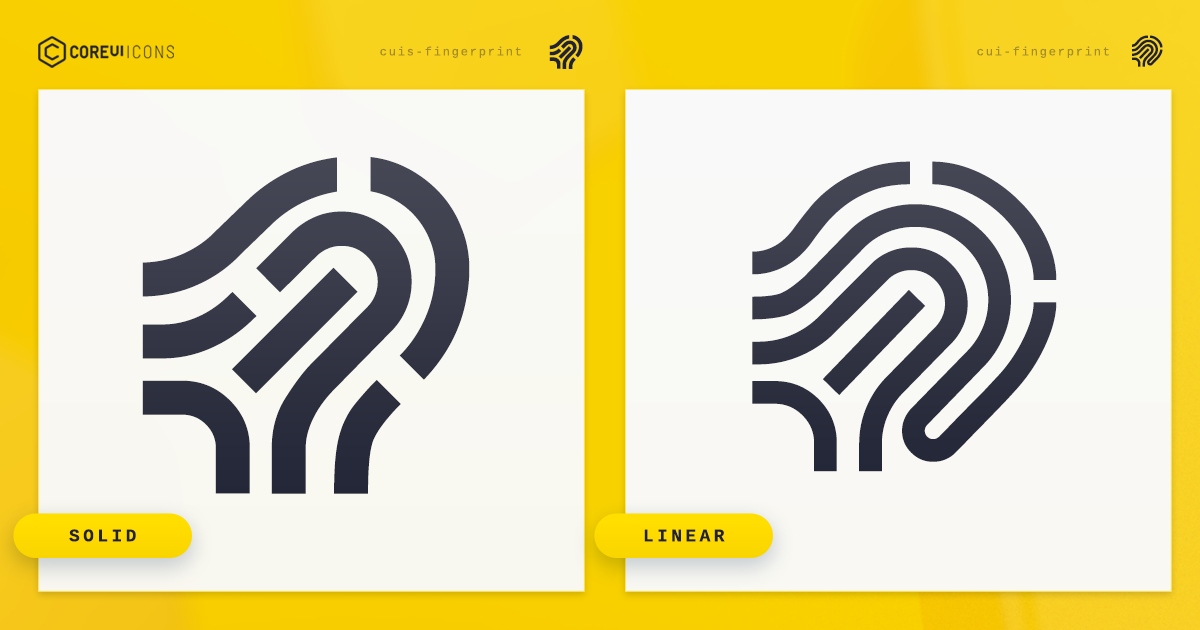 Fingerprint Icon · Solid · Coreui Icons · Svg Javascript Typescript And Webfont