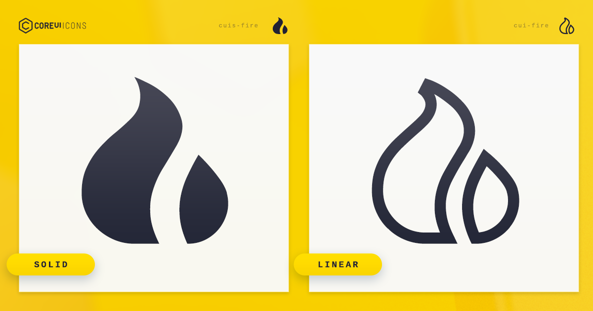 Fire Icon · Solid · Coreui Icons · Svg Javascript Typescript And Webfont