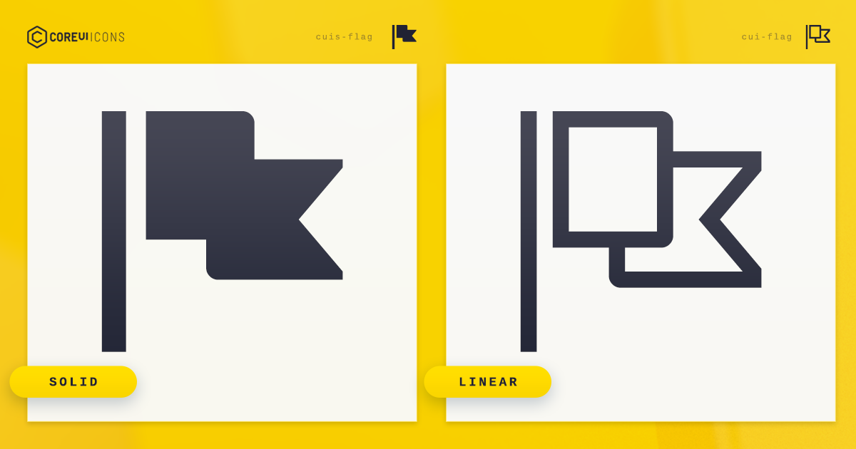 Flag Icon · Linear · CoreUI Icons · SVG, JavaScript, TypeScript & Webfont Flag Icon · Linear · CoreUI Icons · SVG, JavaScript, TypeScript & Webfont