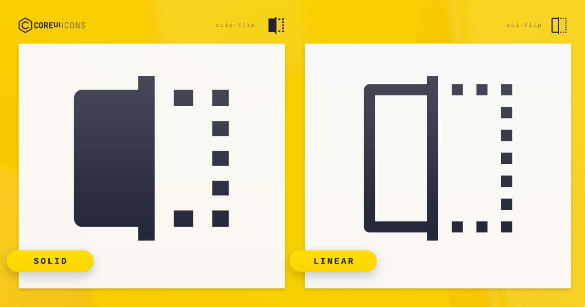 Flip Icon · Linear · Coreui Icons · Svg Javascript Typescript And Webfont