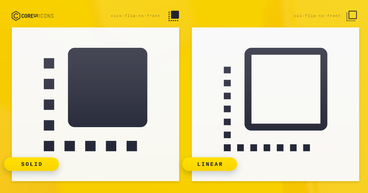 Flip To Front Icon · Solid · Coreui Icons · Svg Javascript Typescript And Webfont