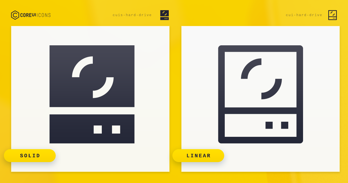 Hard Drive Icon · Linear · Coreui Icons · Svg Javascript Typescript And Webfont