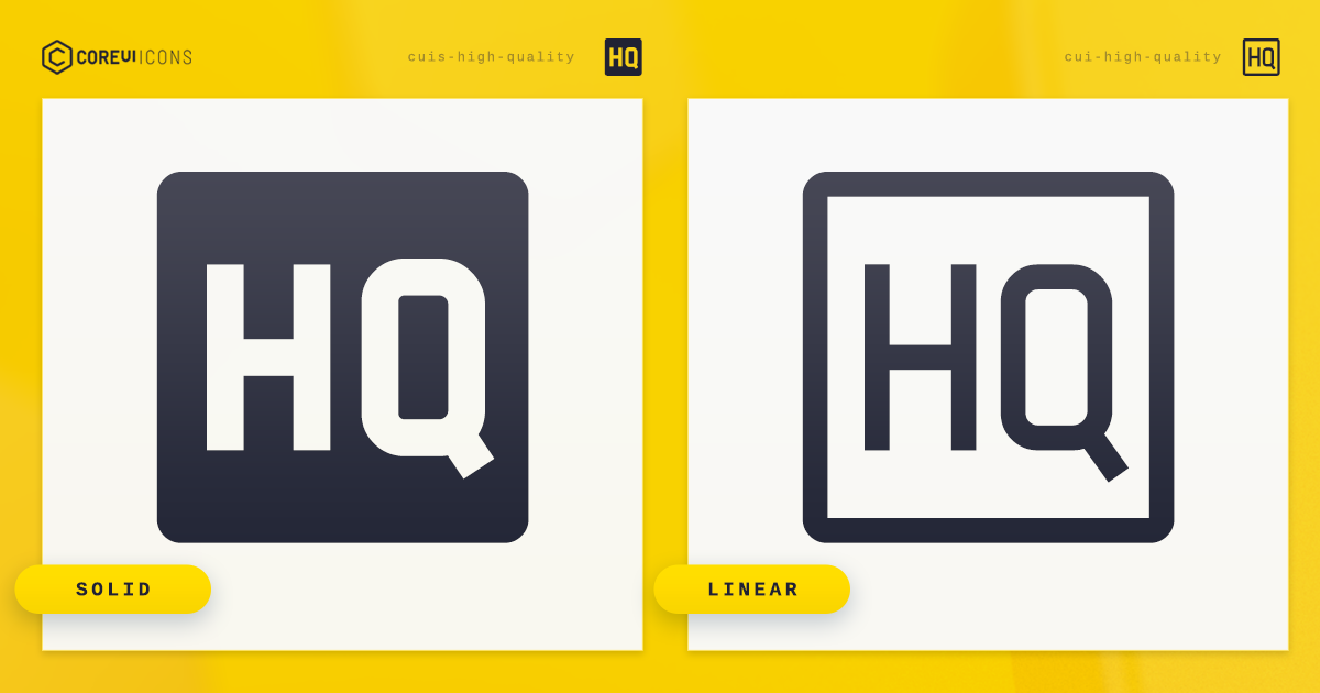 High Quality Icon · Linear · Coreui Icons · Svg Javascript Typescript And Webfont