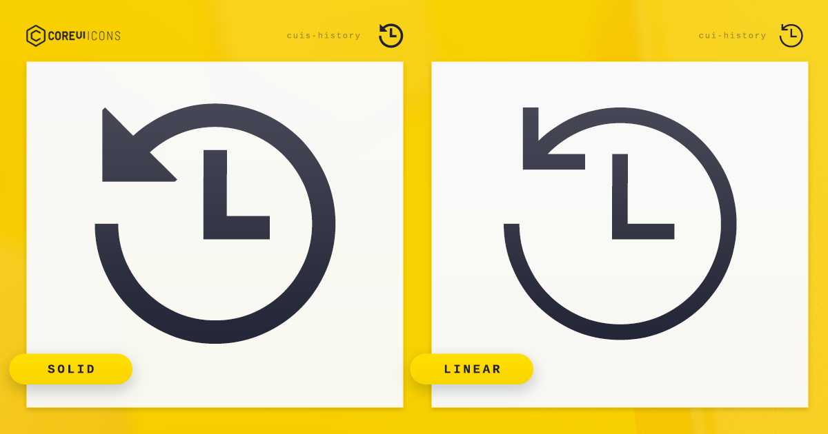 History Icon · Linear · CoreUI Icons · SVG, JavaScript, TypeScript ... History Icon · Linear · CoreUI Icons · SVG, JavaScript, TypeScript ...