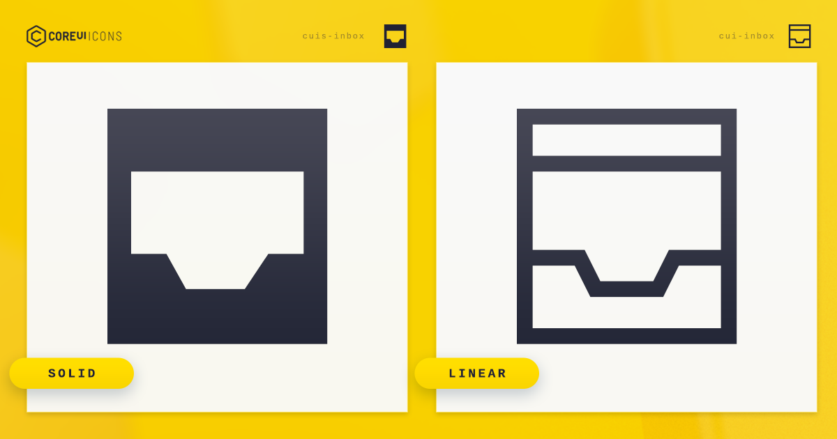 Inbox Icon · Linear · Coreui Icons · Svg Javascript Typescript And Webfont