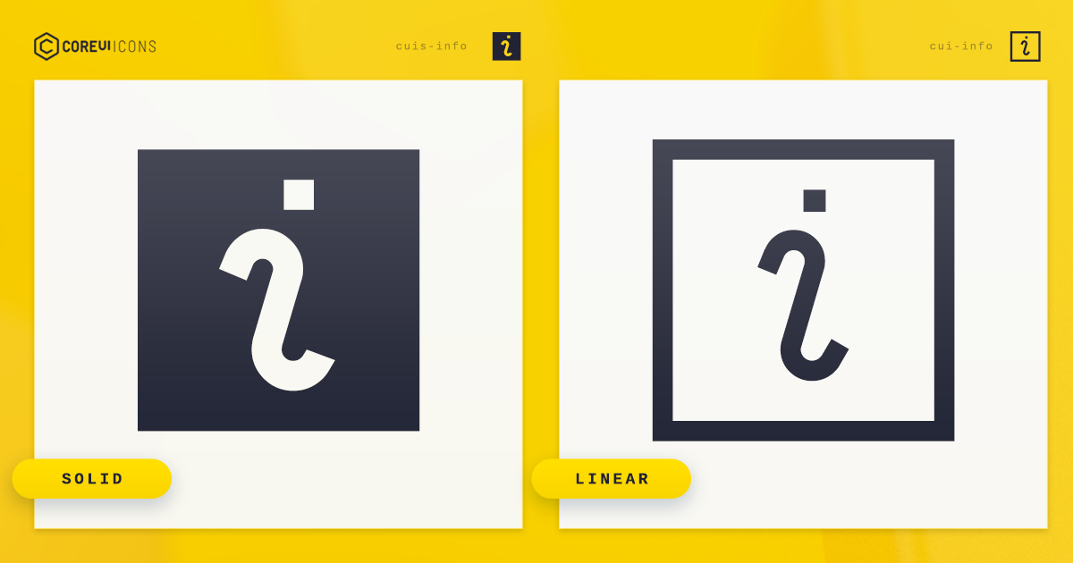 Info Icon · Linear · Coreui Icons · Svg Javascript Typescript And Webfont