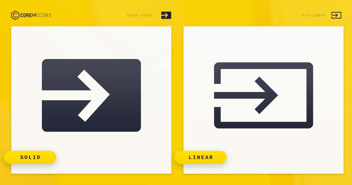 Input Icon · Linear · Coreui Icons · Svg Javascript Typescript And Webfont