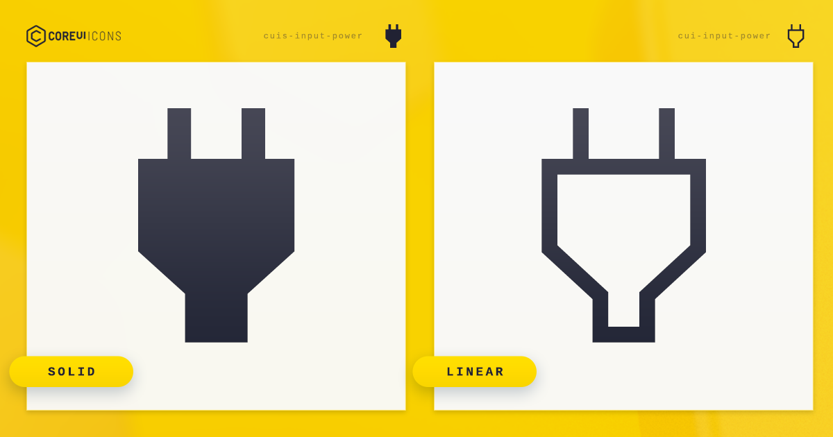 Input Power Icon · Linear · Coreui Icons · Svg Javascript Typescript And Webfont