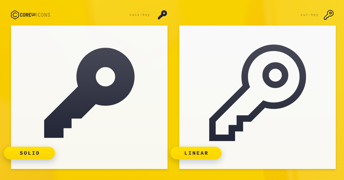 Key Icon · Linear · Coreui Icons · Svg Javascript Typescript And Webfont