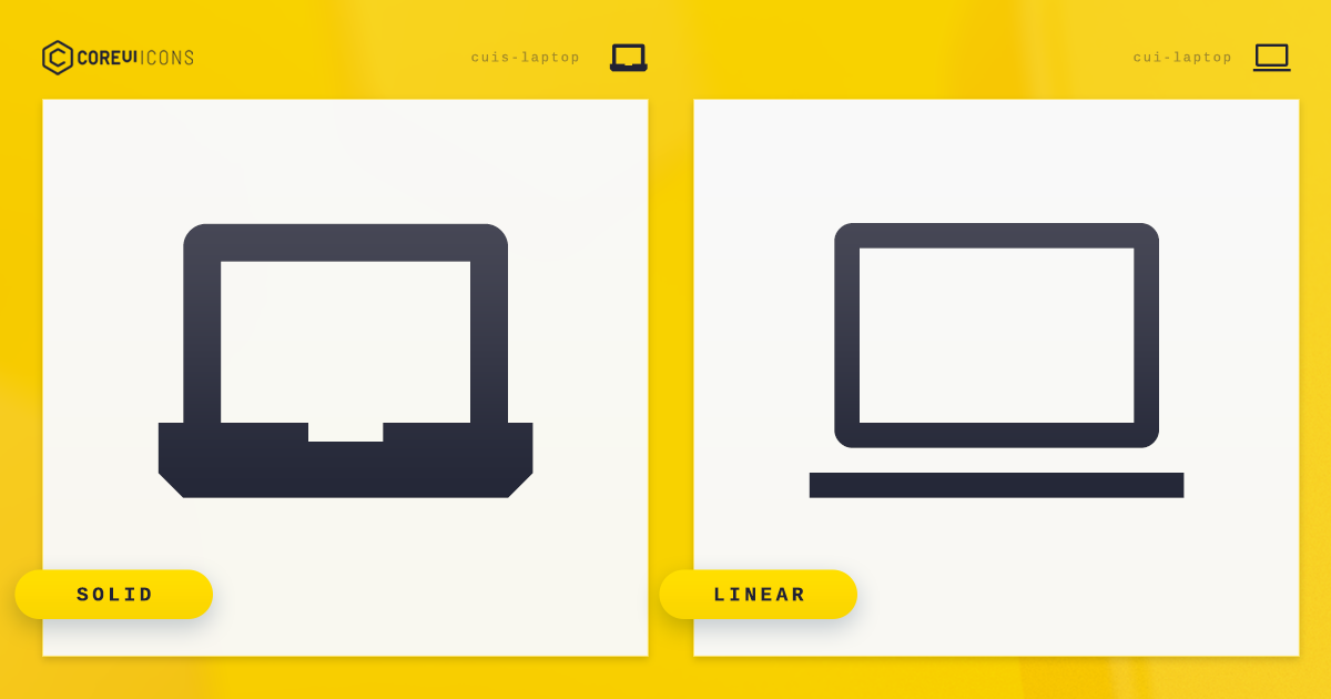 Laptop Icon · Linear · Coreui Icons · Svg Javascript Typescript And Webfont