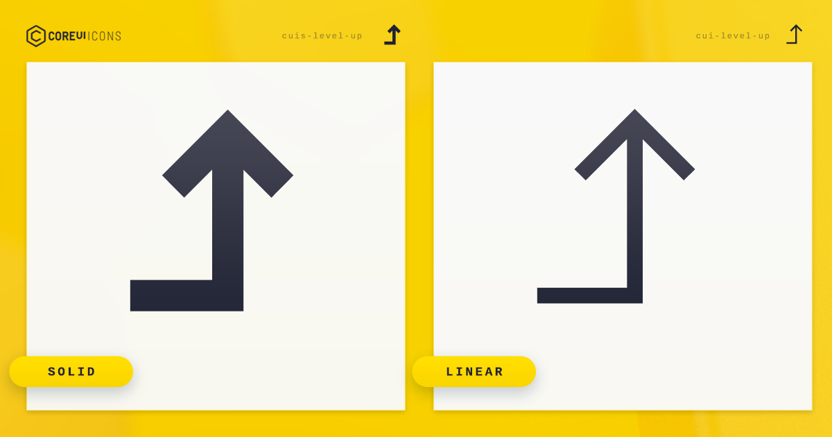 Level Up Icon · Linear · Coreui Icons · Svg Javascript Typescript And Webfont