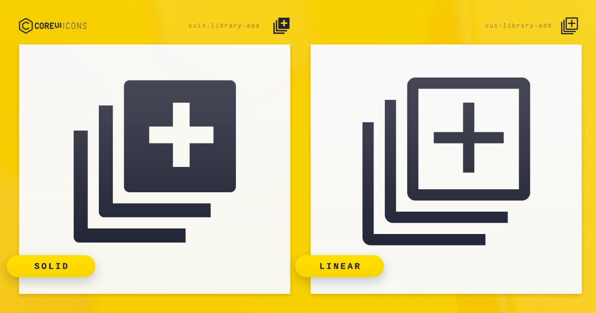 Library Add Icon · Linear · Coreui Icons · Svg Javascript Typescript And Webfont