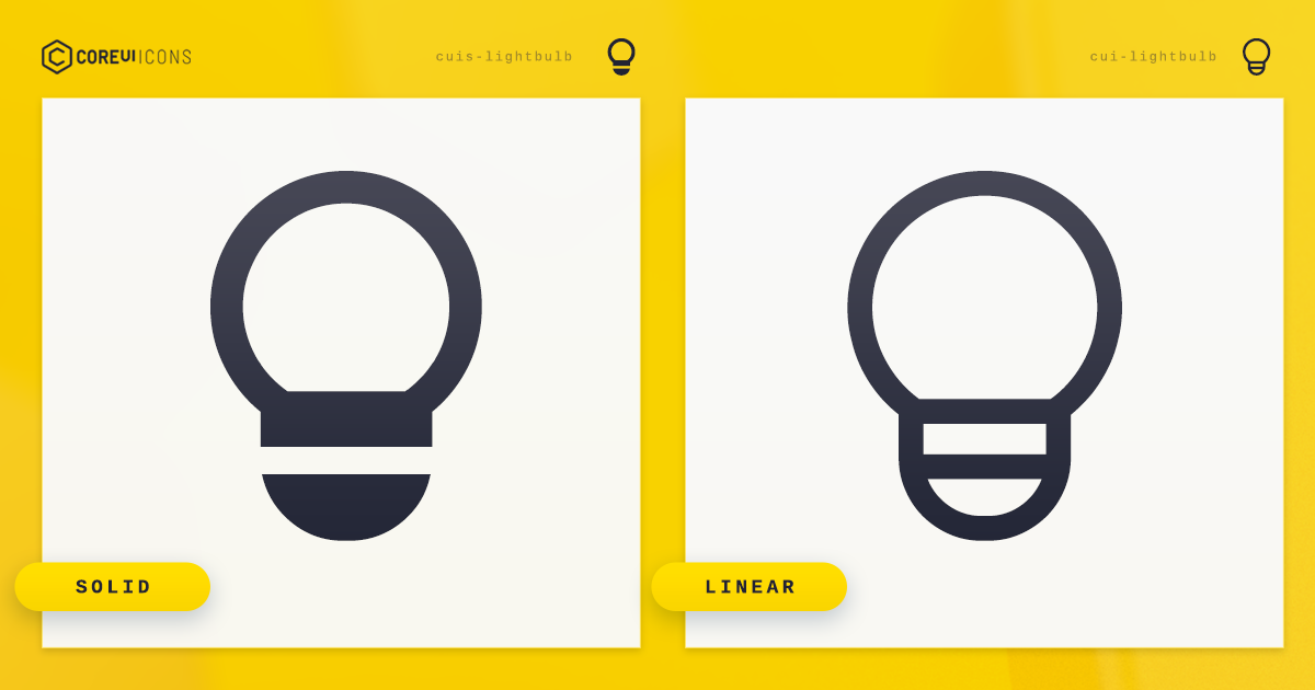 Lightbulb Icon · Solid · Coreui Icons · Svg Javascript Typescript And Webfont