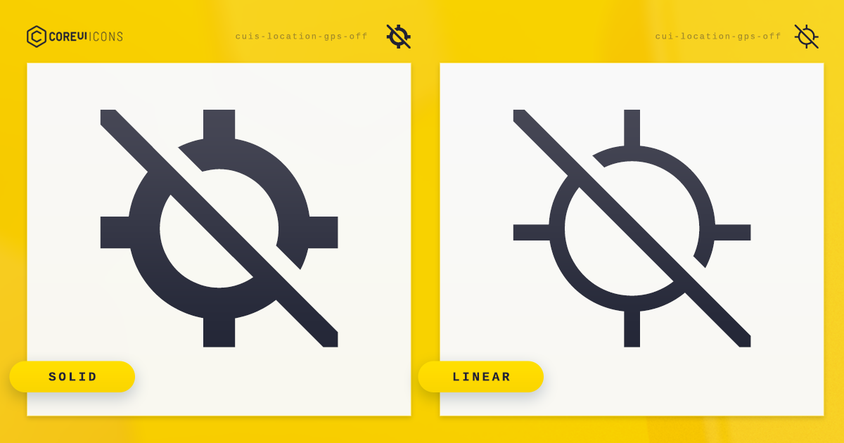 Location Gps Off Icon · Linear · CoreUI Icons · SVG, JavaScript ...