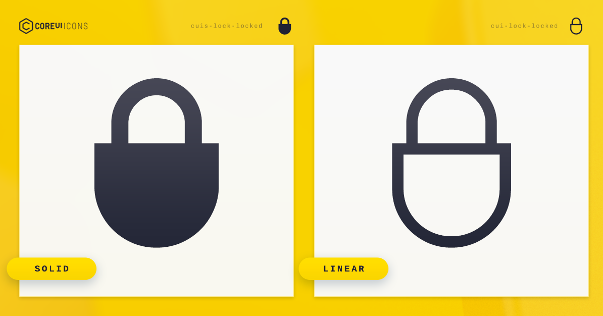 Lock Locked Icon · Linear · Coreui Icons · Svg Javascript Typescript And Webfont