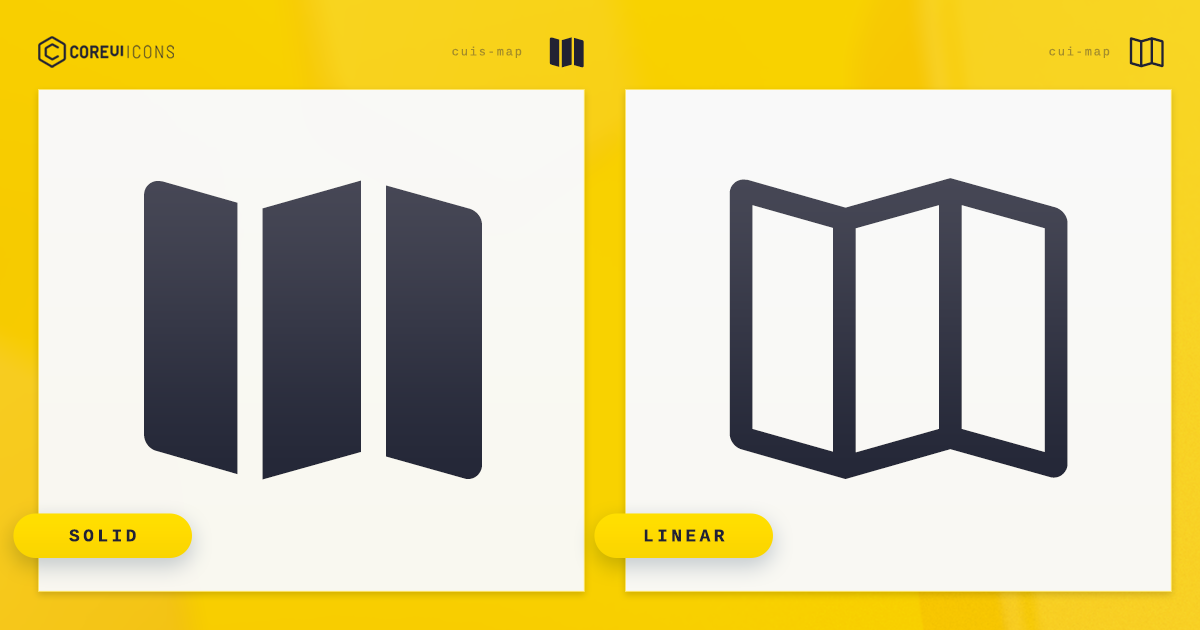 Map Icon · Linear · Coreui Icons · Svg Javascript Typescript And Webfont