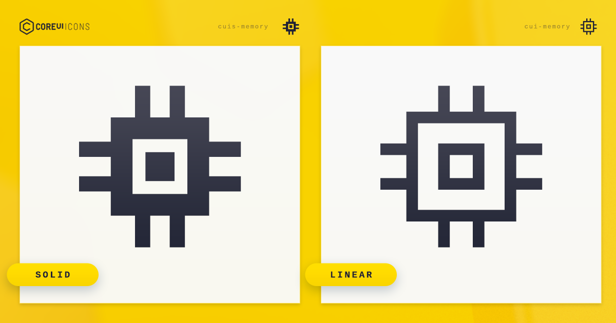 Memory Icon · Solid · Coreui Icons · Svg Javascript Typescript And Webfont