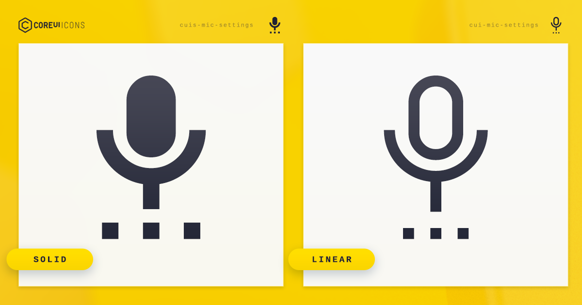 Mic Settings Icon · Linear · Coreui Icons · Svg Javascript Typescript And Webfont