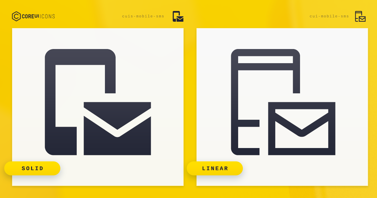 Mobile Sms Icon · Linear · Coreui Icons · Svg Javascript Typescript And Webfont
