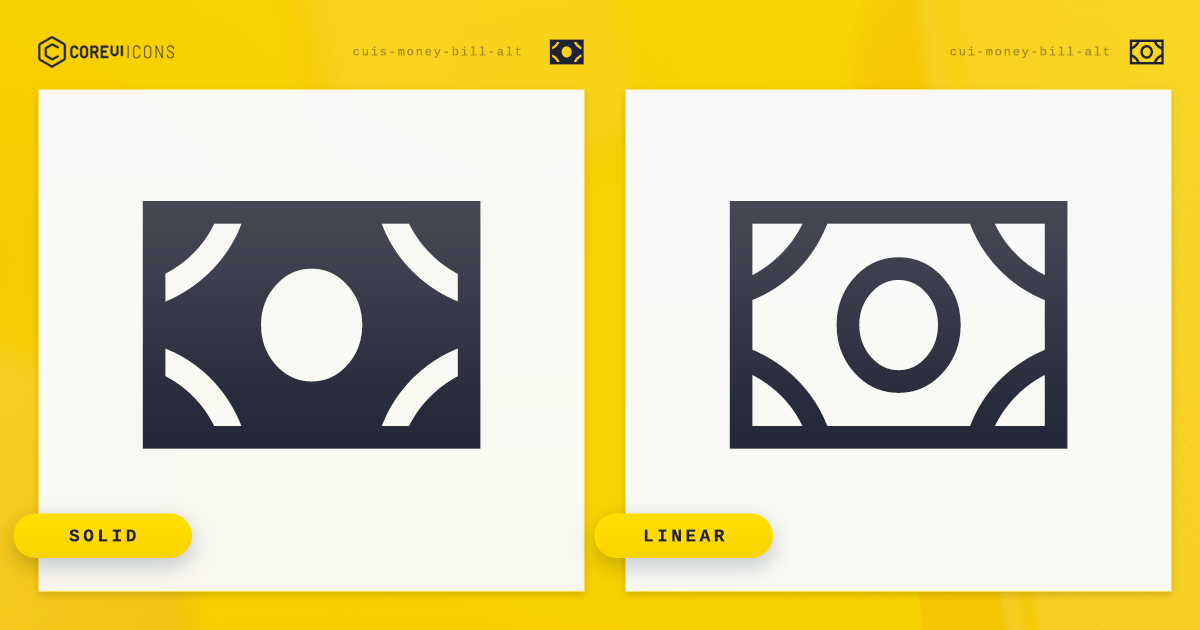 Money Bill Alt Icon · Linear · Coreui Icons · Svg Javascript Typescript And Webfont