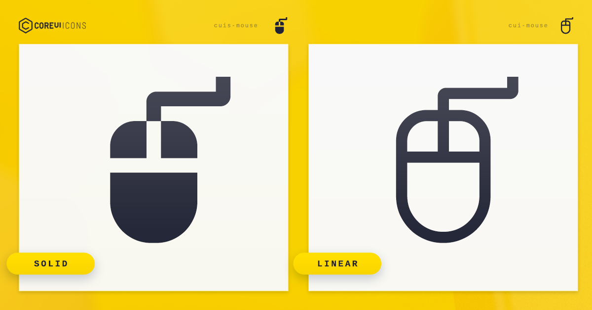 Mouse Icon · Linear · Coreui Icons · Svg Javascript Typescript And Webfont