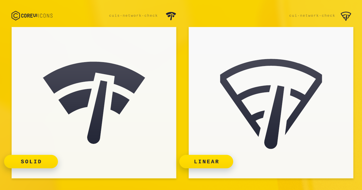 Network Check Icon · Linear · Coreui Icons · Svg Javascript Typescript And Webfont