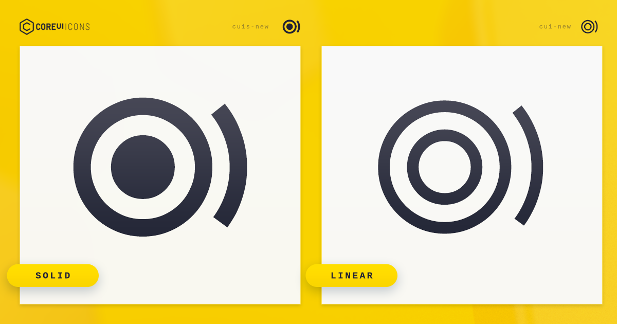 New Icon · Linear · Coreui Icons · Svg Javascript Typescript And Webfont