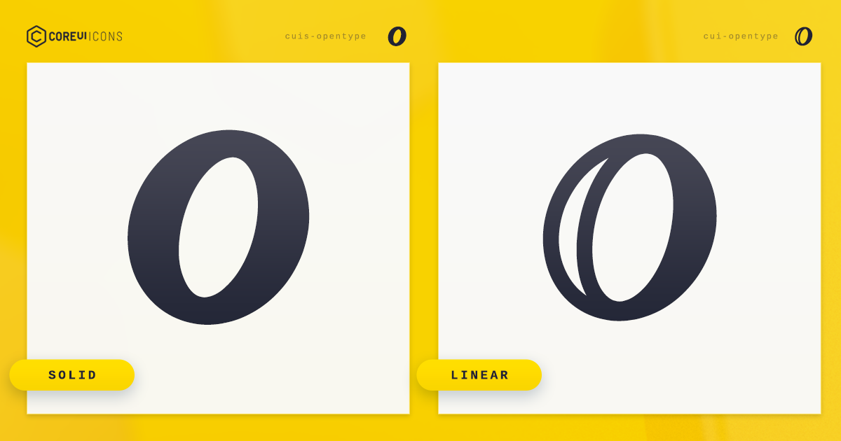 Opentype Icon · Linear · Coreui Icons · Svg Javascript Typescript And Webfont