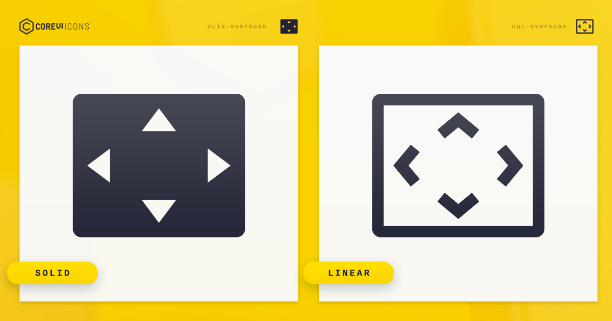 Overscan Icon · Solid · Coreui Icons · Svg Javascript Typescript And Webfont