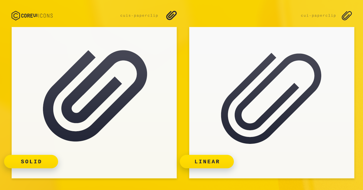 Paperclip Icon · Solid · Coreui Icons · Svg Javascript Typescript And Webfont