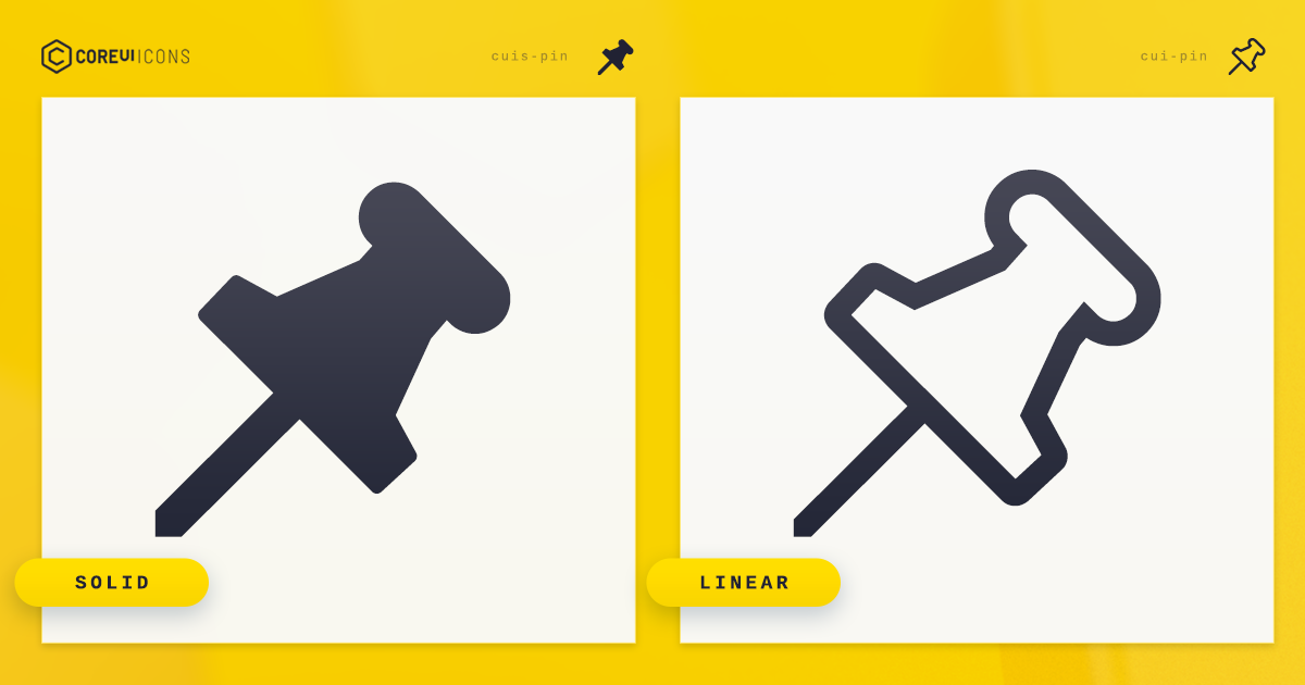 Pin Icon · Linear · Coreui Icons · Svg Javascript Typescript And Webfont 4098