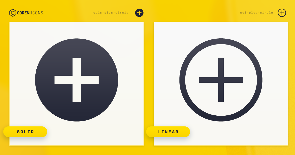 Plus Circle Icon · Solid · Coreui Icons · Svg Javascript Typescript And Webfont