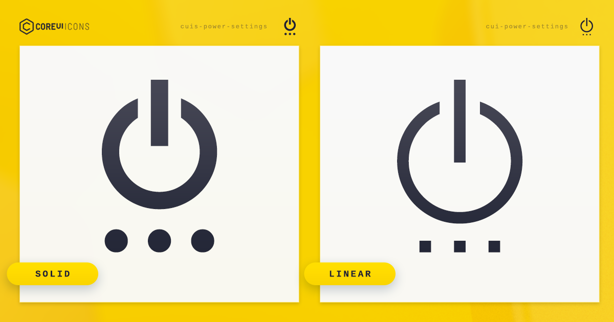 Power Settings Icon · Solid · Coreui Icons · Svg Javascript