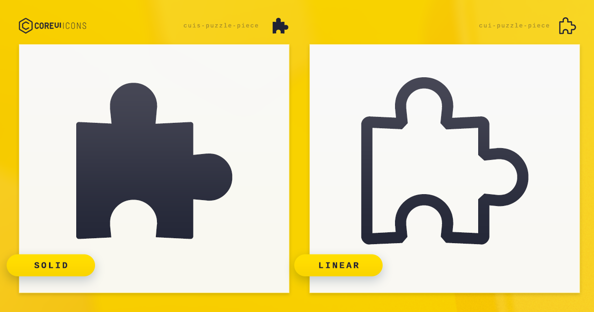 Puzzle Piece Icon · Linear · Coreui Icons · Svg Javascript Typescript And Webfont