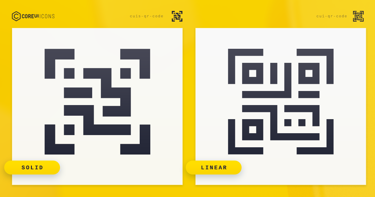 Qr Code Icon · Linear · Coreui Icons · Svg Javascript Typescript And Webfont