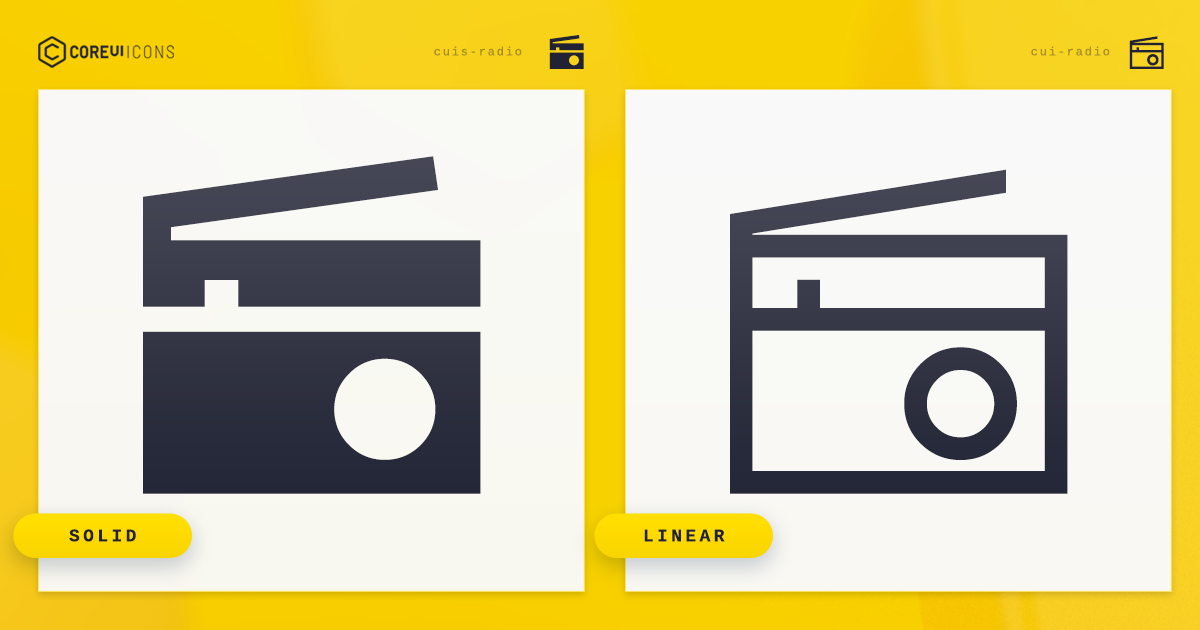 Radio Icon · Linear · Coreui Icons · Svg Javascript Typescript And Webfont
