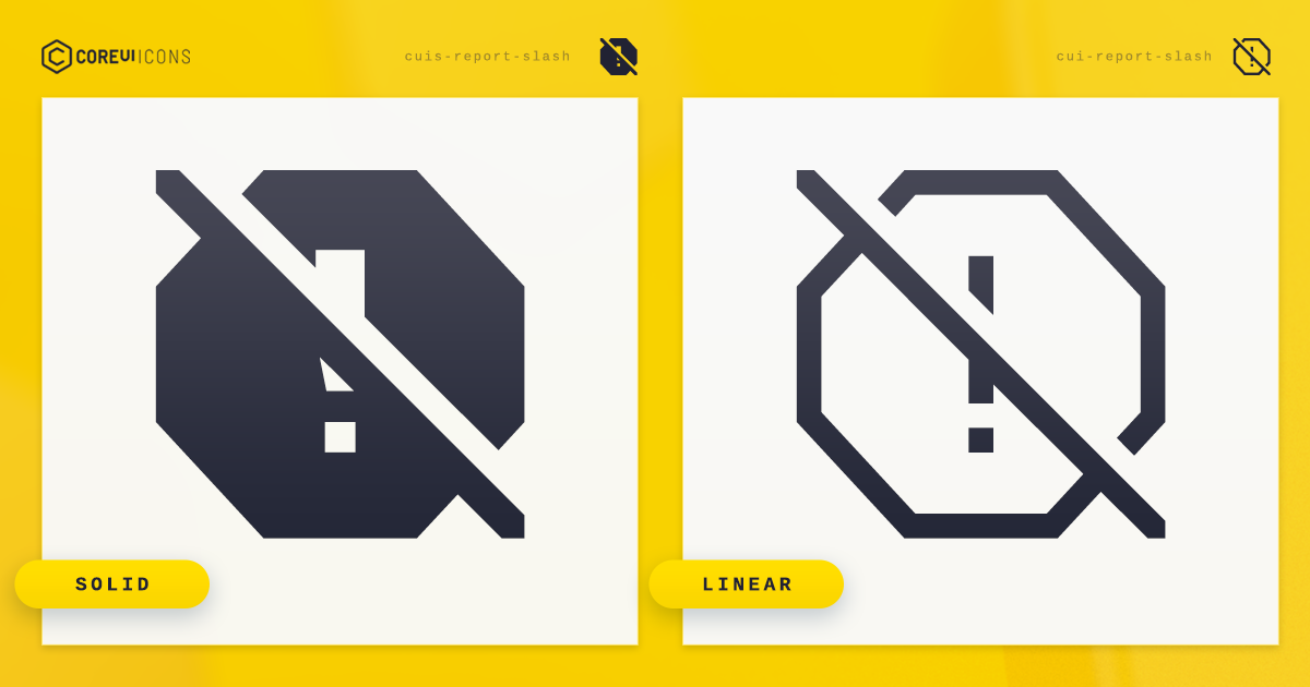Report Slash Icon · Linear · Coreui Icons · Svg Javascript Typescript And Webfont